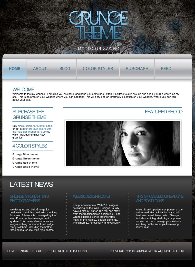 Grunge Theme – I Want This Website